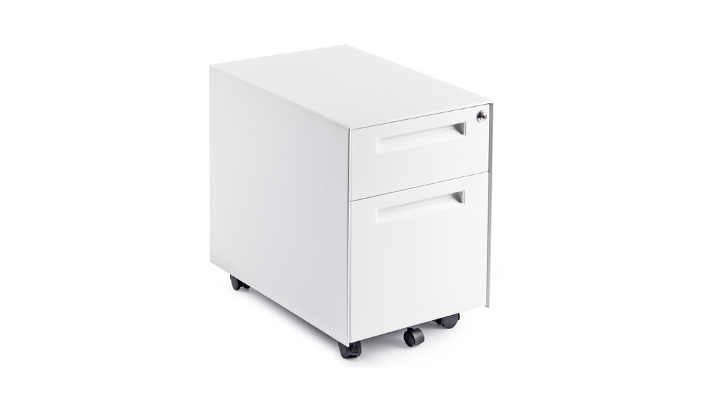 Mobile 2-Drawer Storage Pedestal w/ locking wheels – Because We Chair